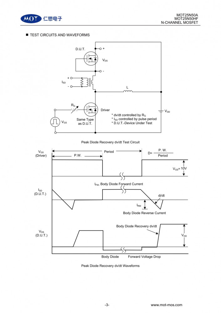 MOT25N50HF datasheet page 3