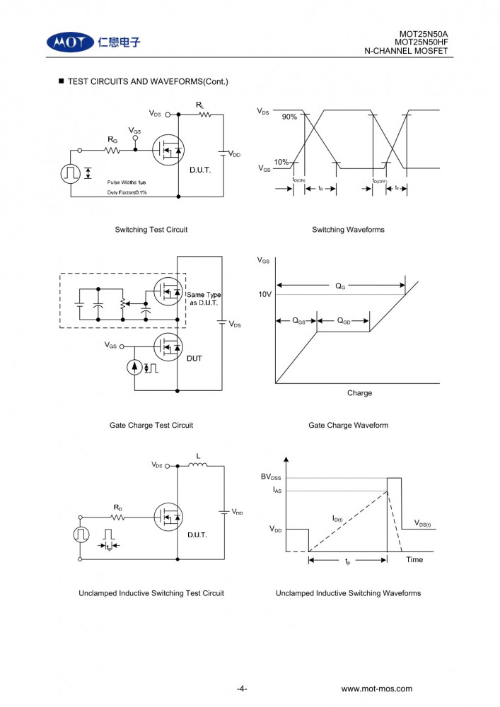 MOT25N50HF datasheet page 4