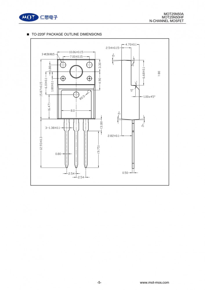 MOT25N50HF datasheet page 5