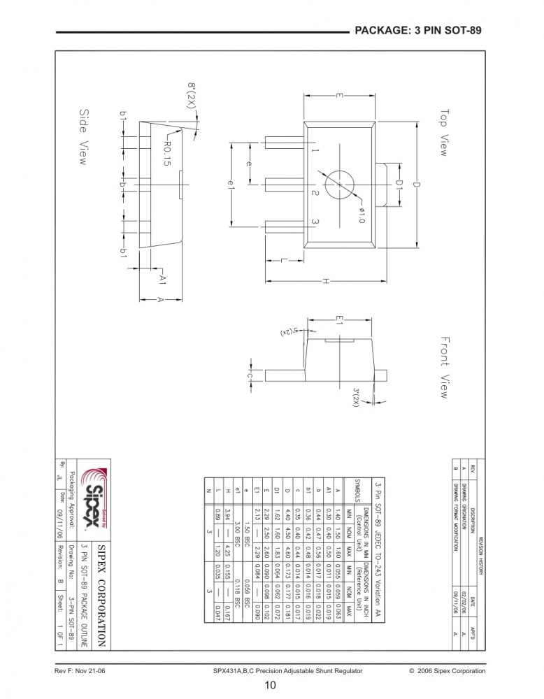 SPX431 datasheet page 10