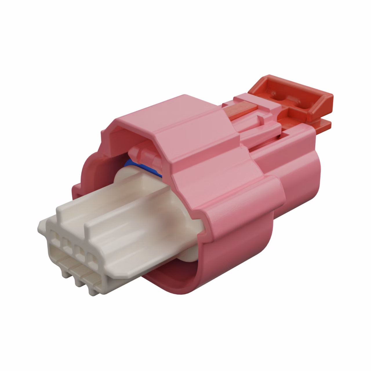 Squba Sealed Receptacle Assembly with CPA, 1.80mm Pitch, Single Row, 4 Circuits, Pink for sale