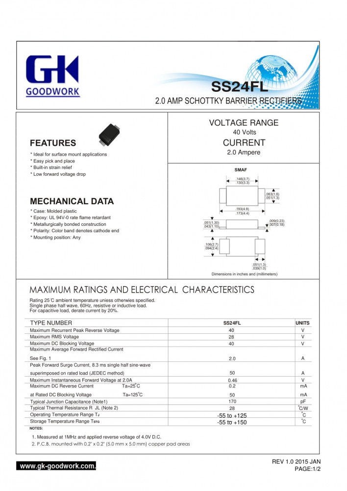 GOODWORK SS24FL datasheet page 1