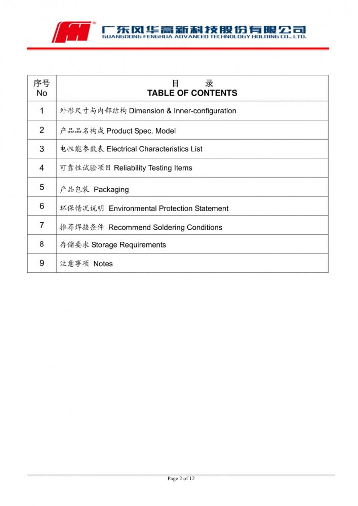 FH FPV321611G380PKT approval sheet page 3