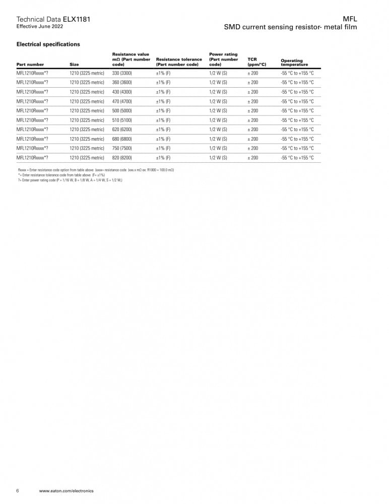 EATON MFL datasheet page 6