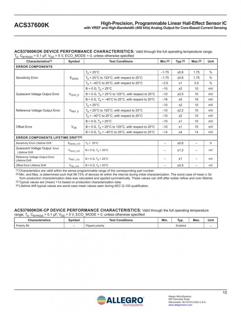 ACS37600 datasheet page 10