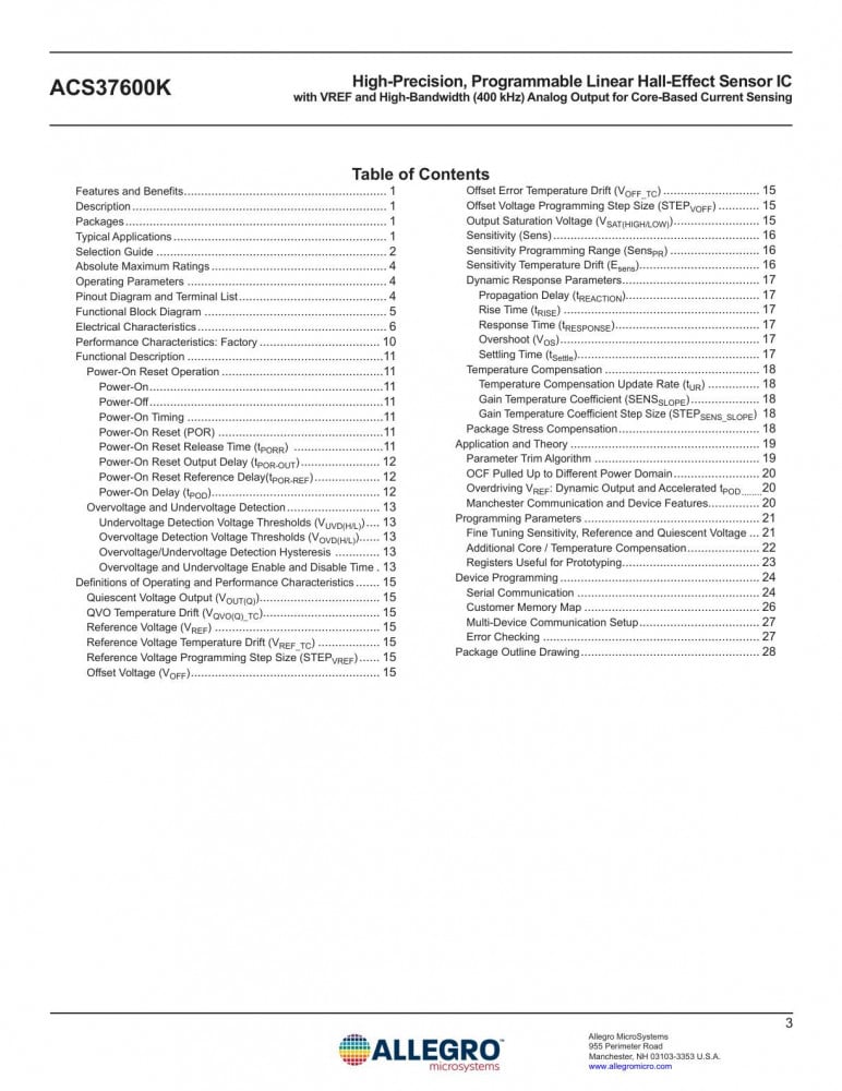 ACS37600 datasheet page 3