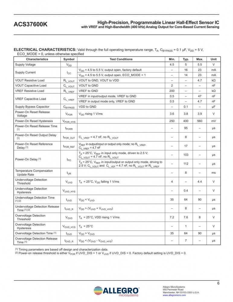 ACS37600 datasheet page 6