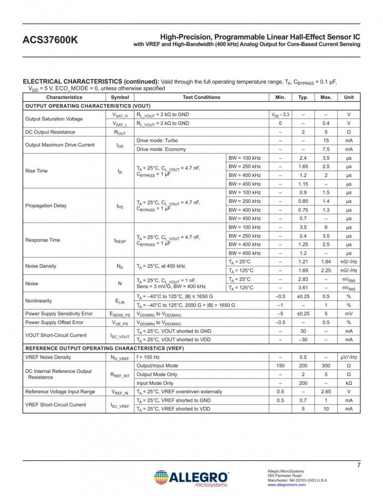 ACS37600 datasheet page 7