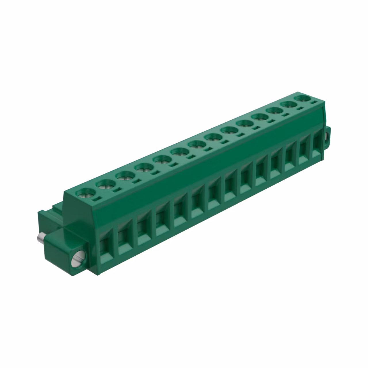 5.00mm Pitch Eurostyle Horizontal Plug, with Retention Screws, Green Housing, 14 Circuits for sale