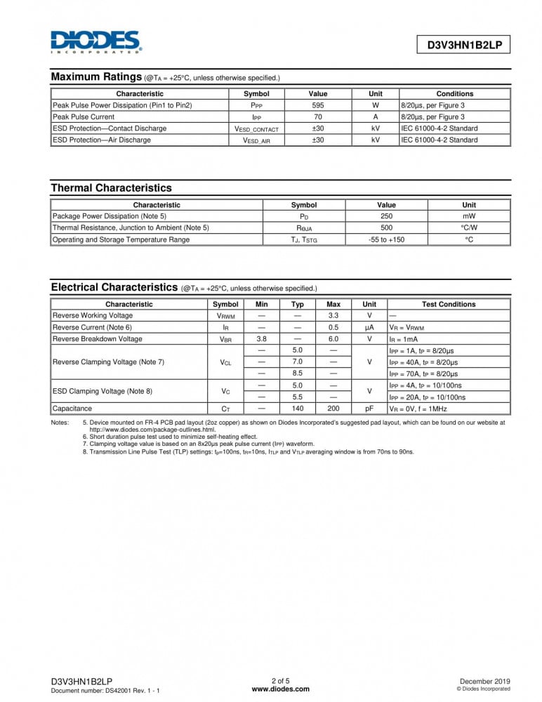 D3V3HN1B2LP-7B datasheet page 2