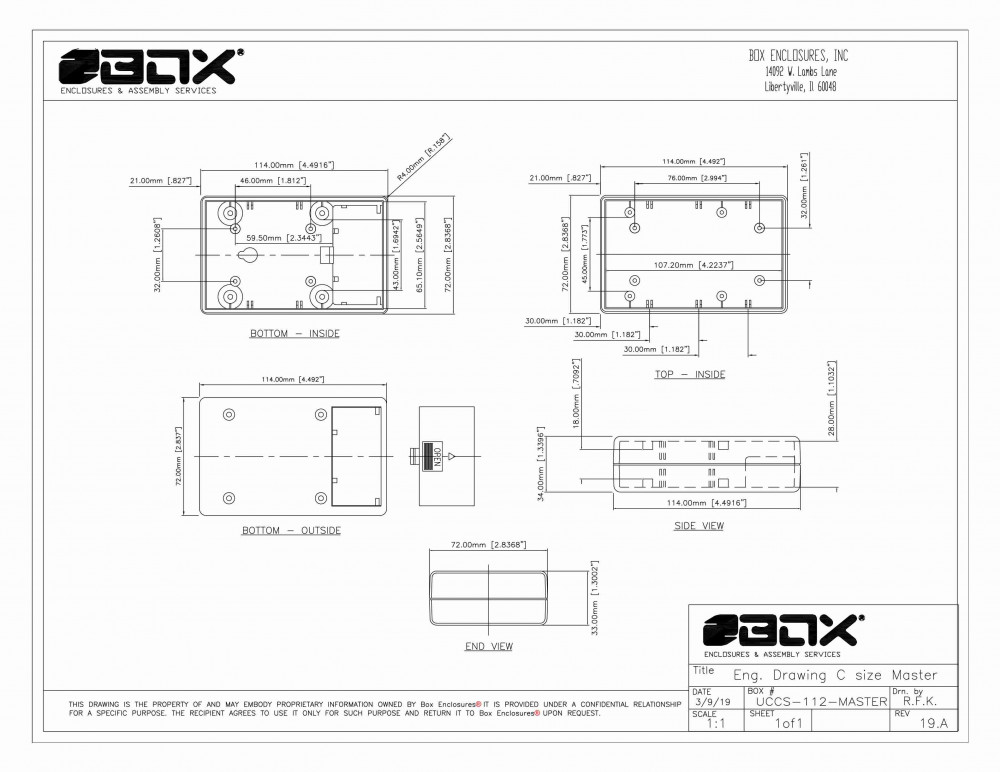 UCCS-112 enclosure engineering drawing preview