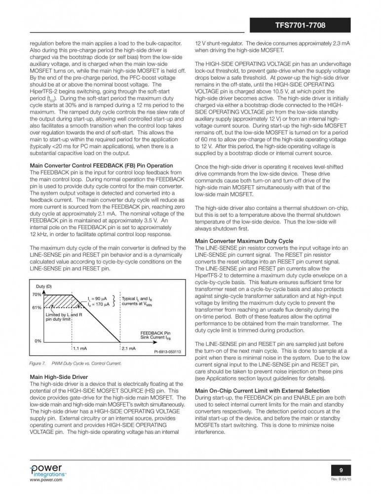 TFS7707H technical document page 9