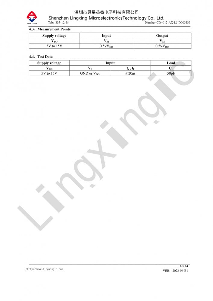 CD4012BM(LX) datasheet page 10
