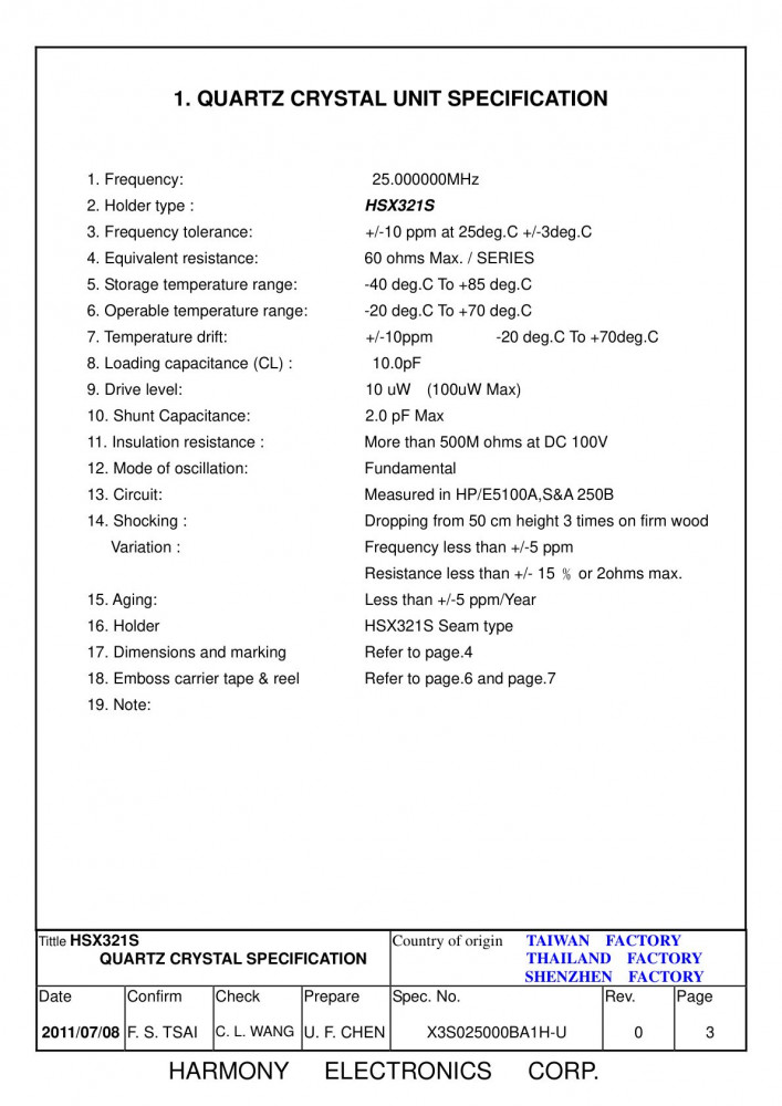 X3S025000BA1H-U specification page 3