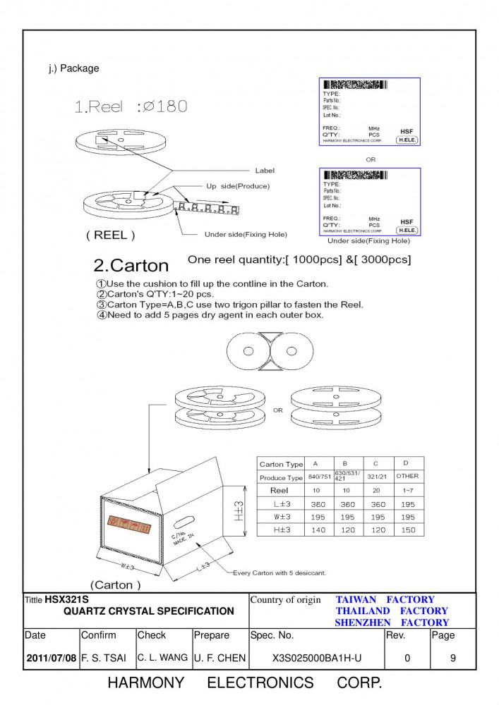 X3S025000BA1H-U specification page 9