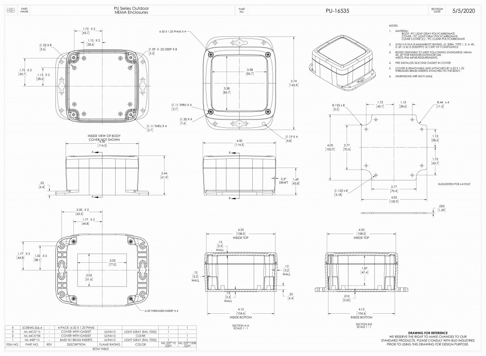 PU-16535-C product drawing reference
