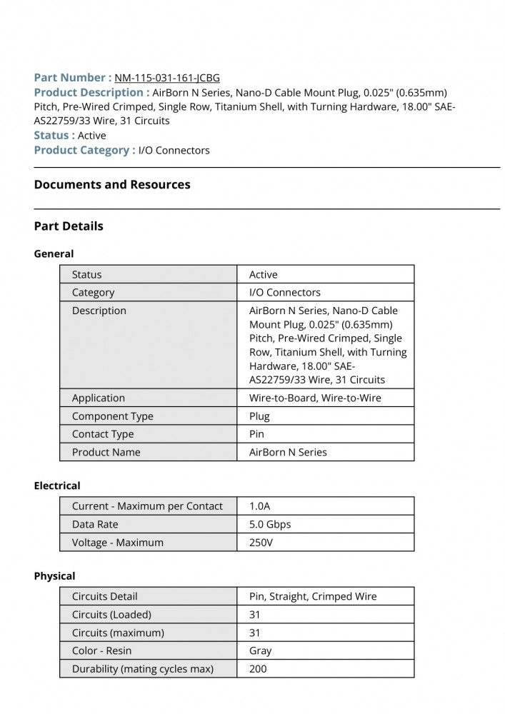 Product document page 1