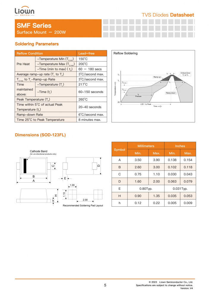 Liown SMF series datasheet page 5