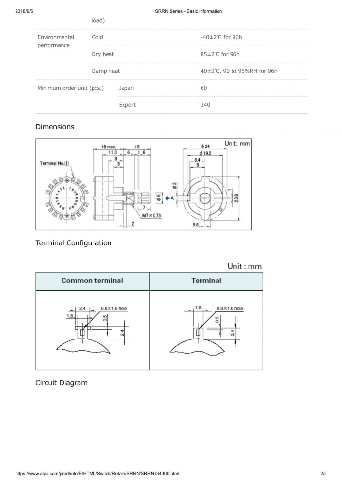 SRRN134300 datasheet page 2