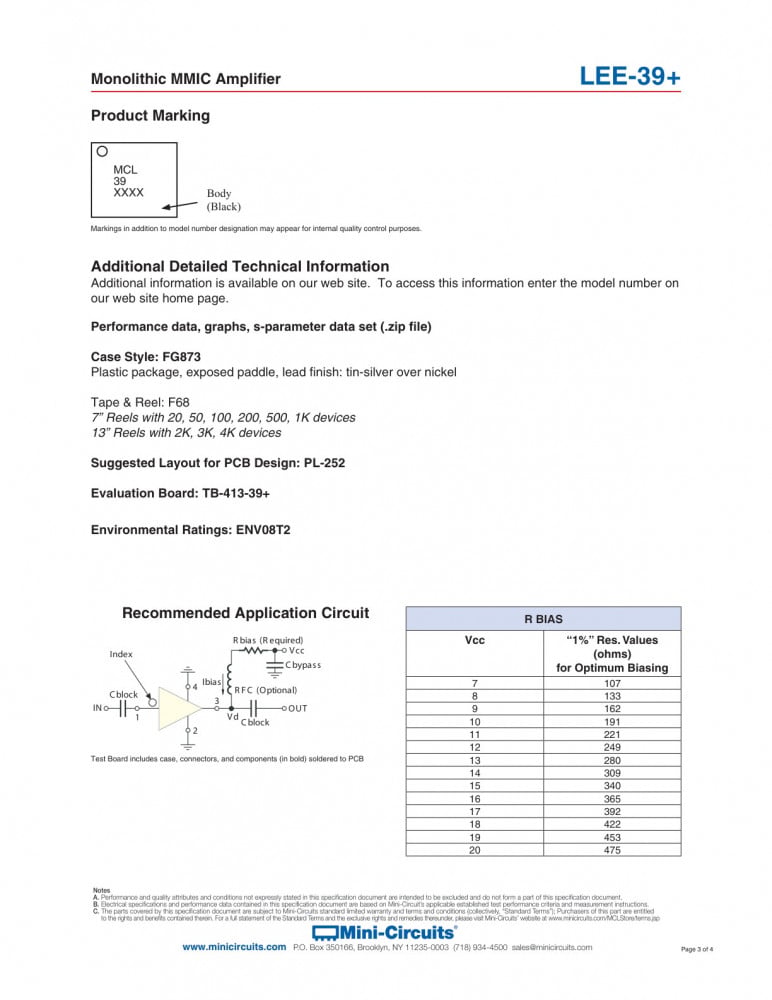 LEE-39+ datasheet page 3