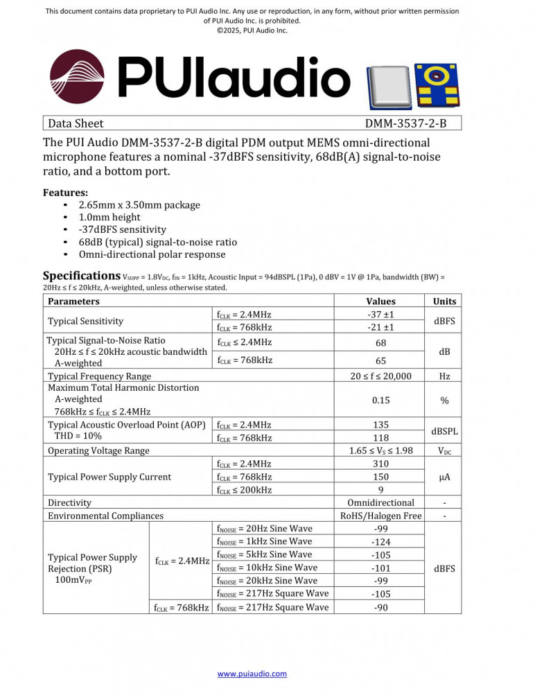DMM-3537-2-B datasheet page 1