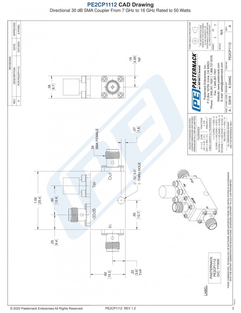 PE2CP1112 technical document page 3