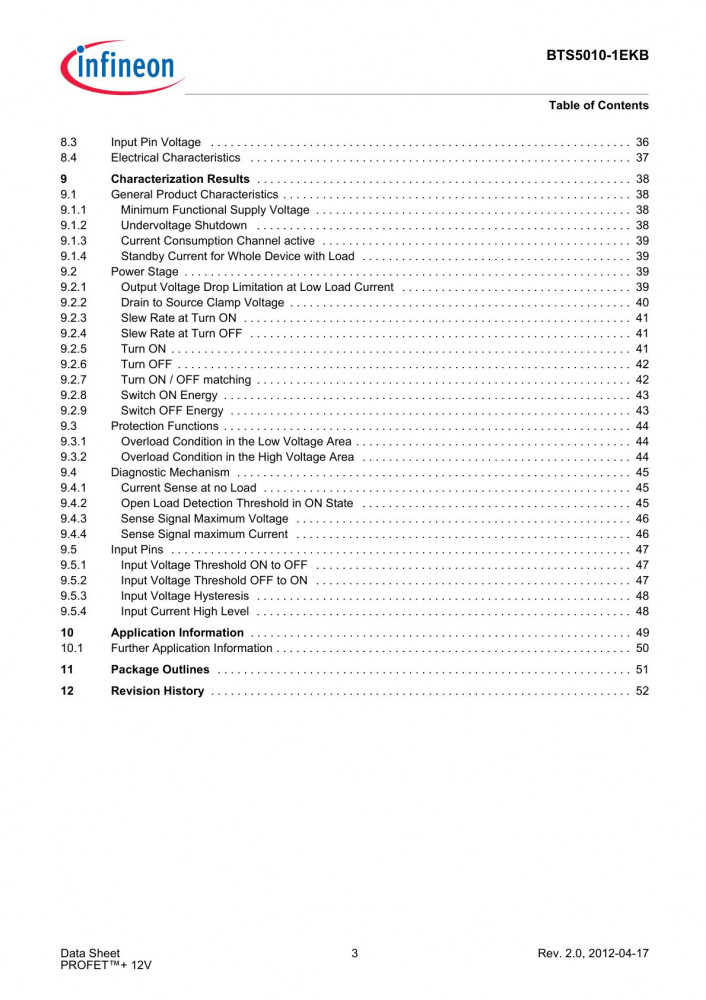 BTS5010-1EKB datasheet page 3