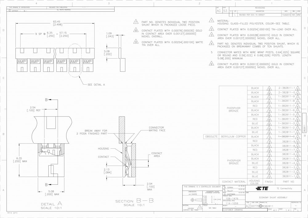 TE Connectivity 382811-6 technical document preview