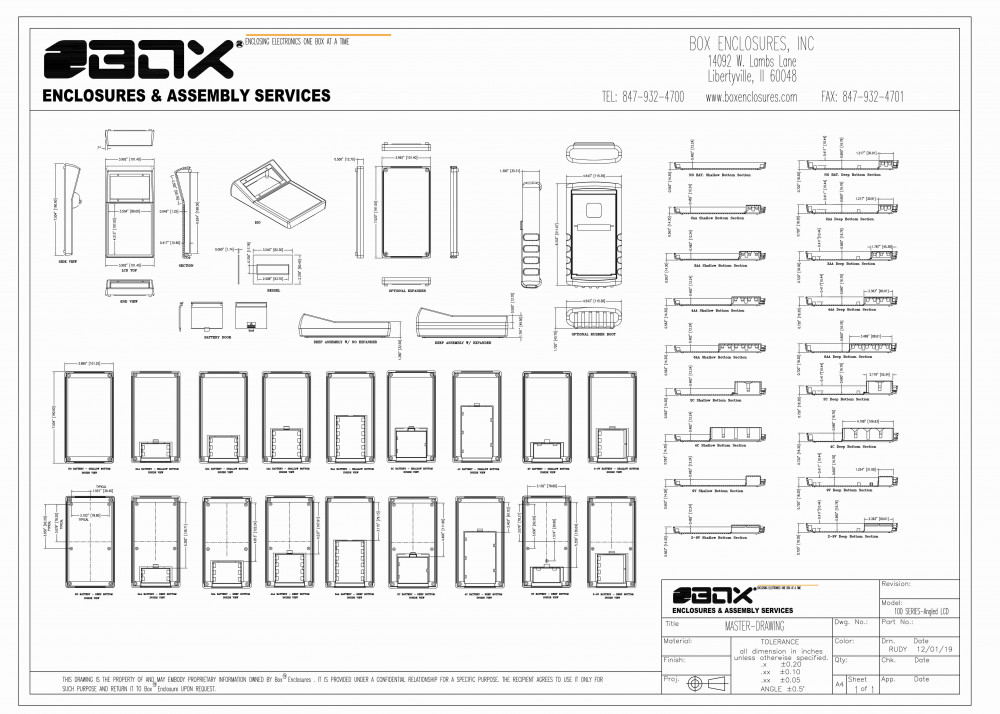 100 Series Angled LCD master drawing image