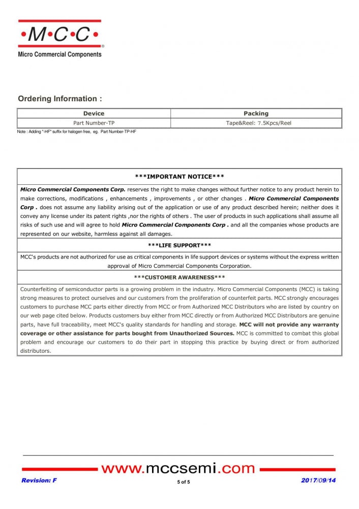 MCC SMAJ4747A-TP datasheet page 5