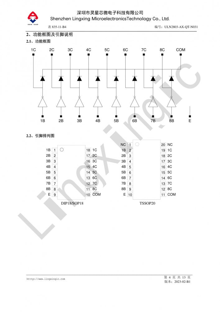 ULN2803AN(LX) datasheet page 4