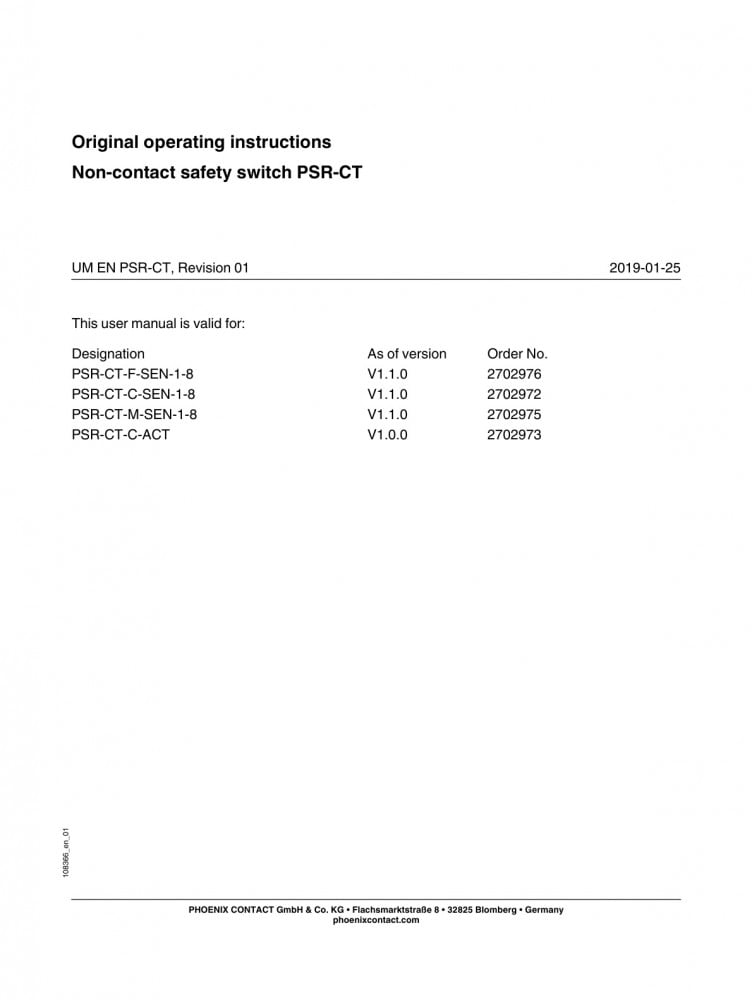 PSR-CT operating instructions page 2