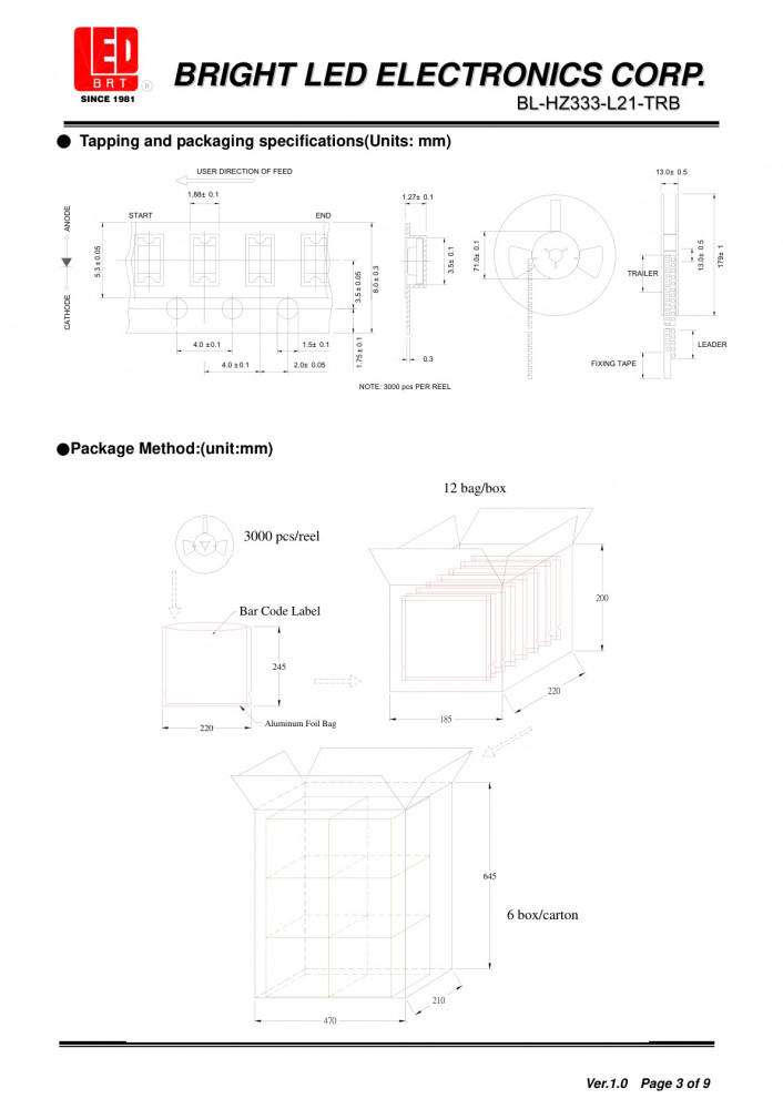 BL-HZ333-L21-TRB datasheet page 3