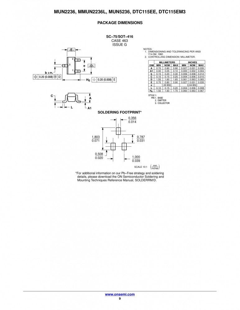 DTC115EM3T5G datasheet page 9