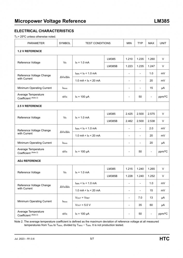 LM385 datasheet page 5