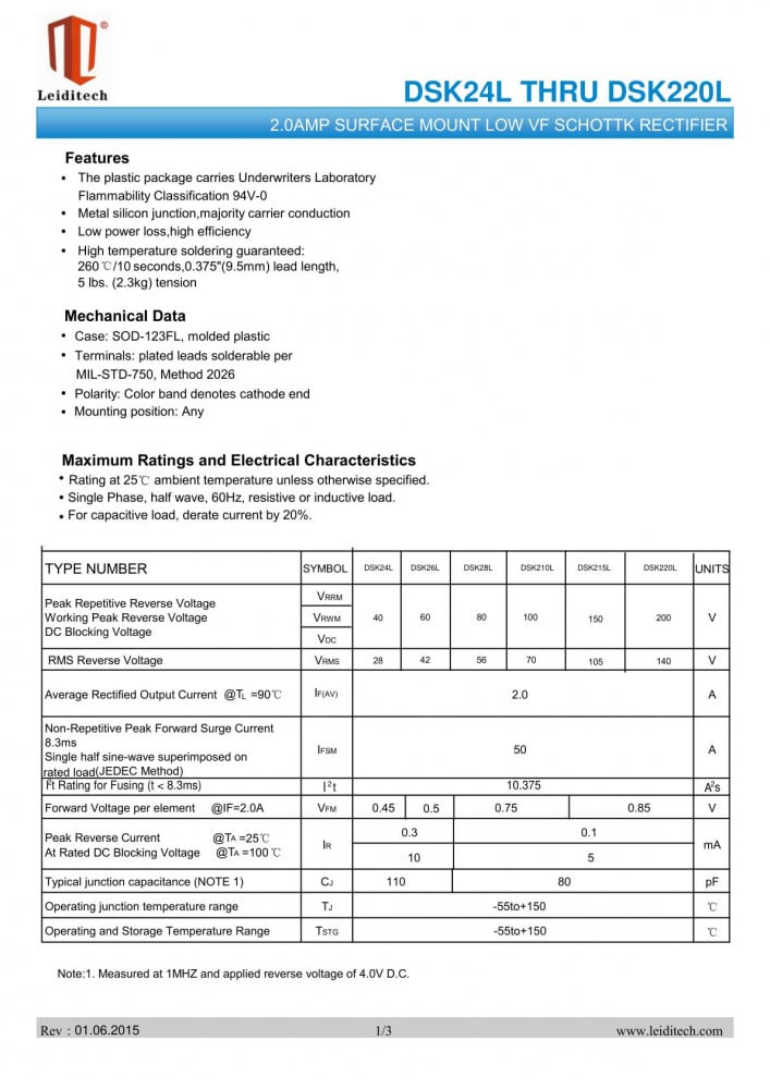 DSK24L datasheet page 1