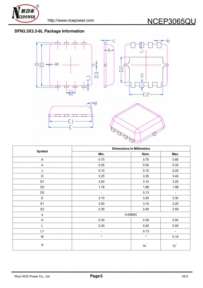 NCEP3065QU datasheet page 5