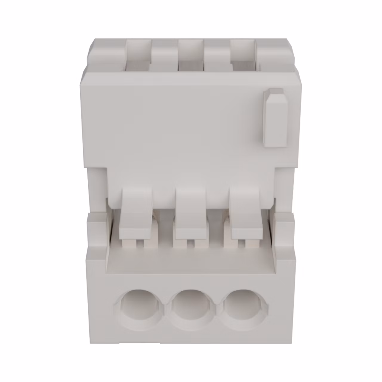 Appli-Mate RAST 2.5 Female Connector, 2.50mm Pitch, 3 Circuits, Positions A, B & C Removed, Open Endwalls for sale