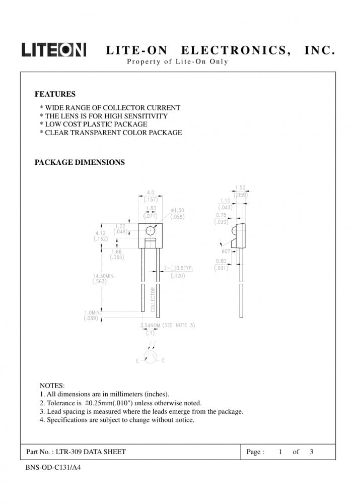 LTR-309 datasheet page 2