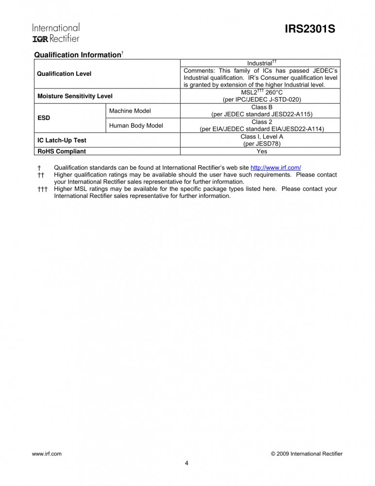 IRS2301S datasheet page 4