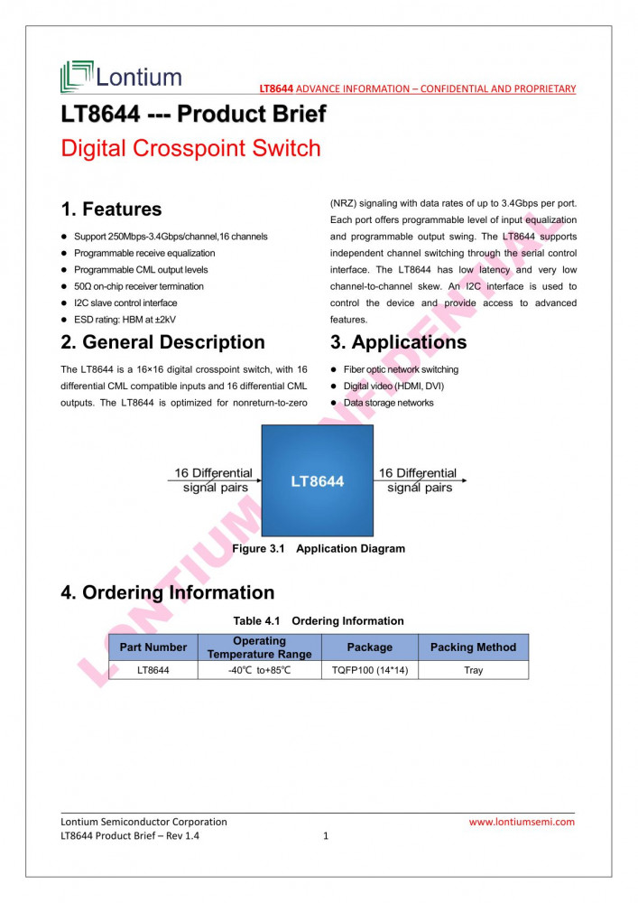 LT8644 technical document preview, page 1