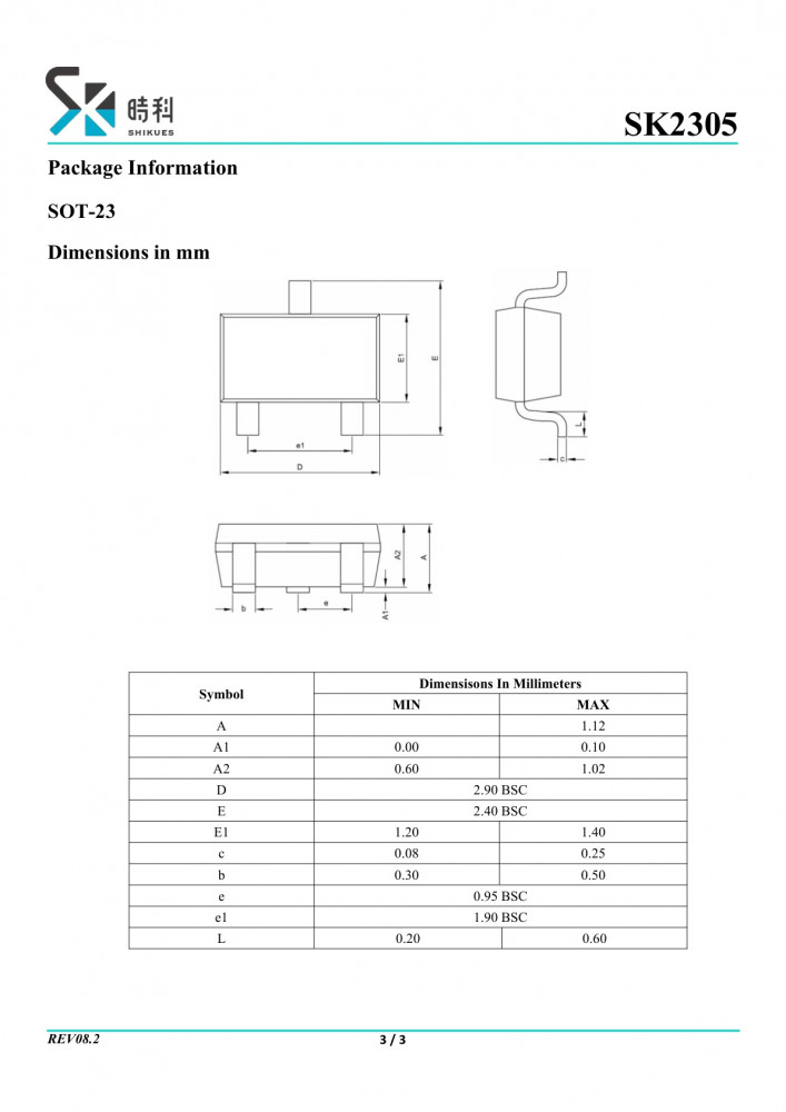 SK2305 datasheet page 3