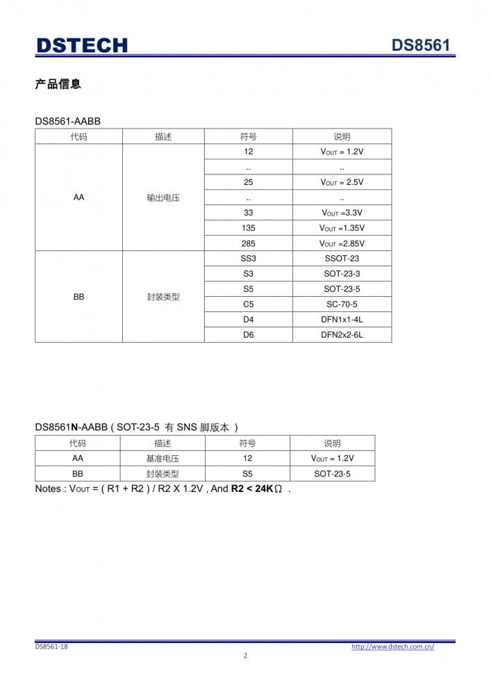 DS8561 datasheet page 2