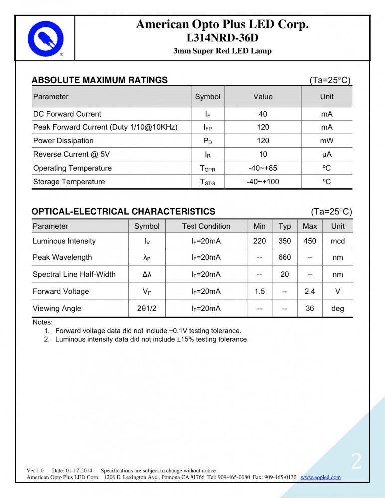 L314NRD-36D datasheet page 2