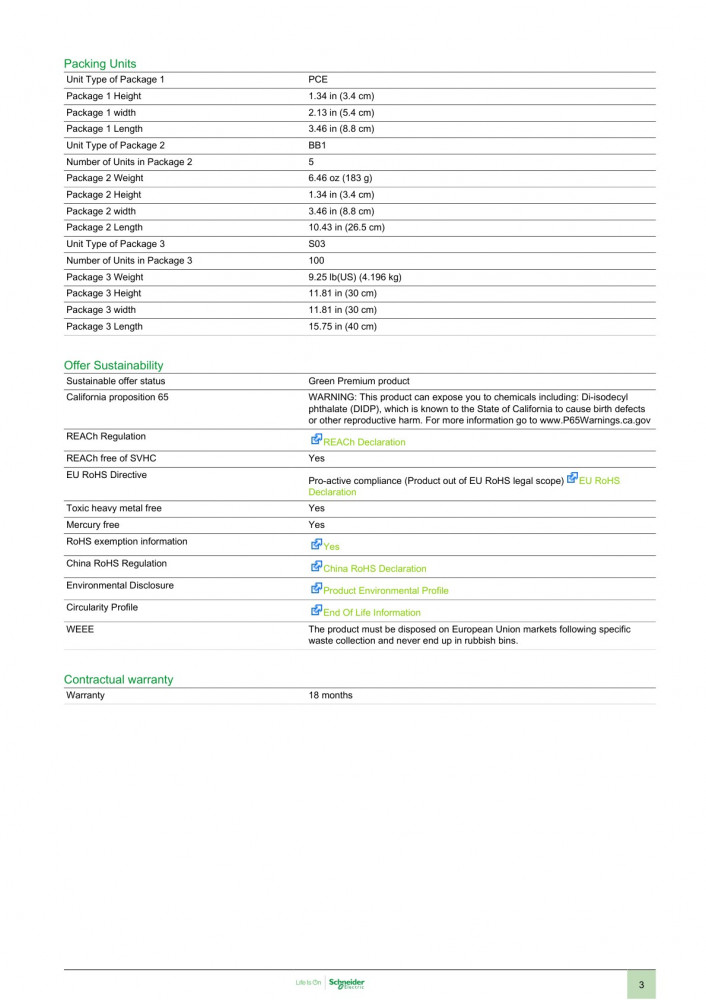 XB5AL42 technical document page 3