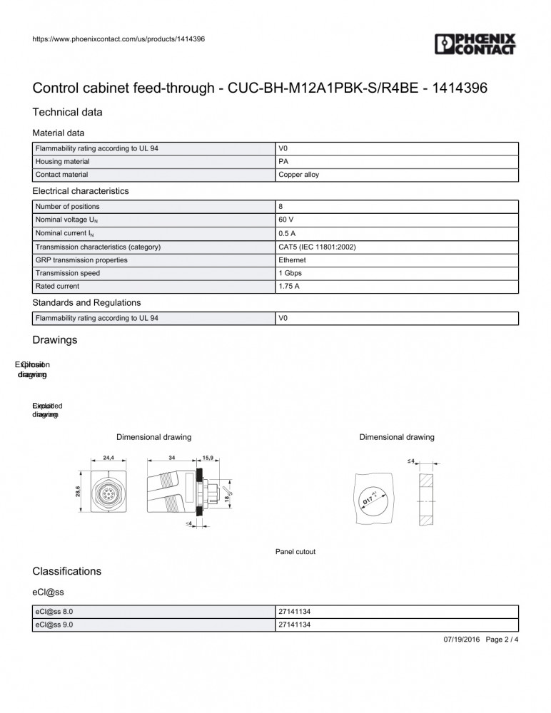 Product documentation page 2 for model 1414396