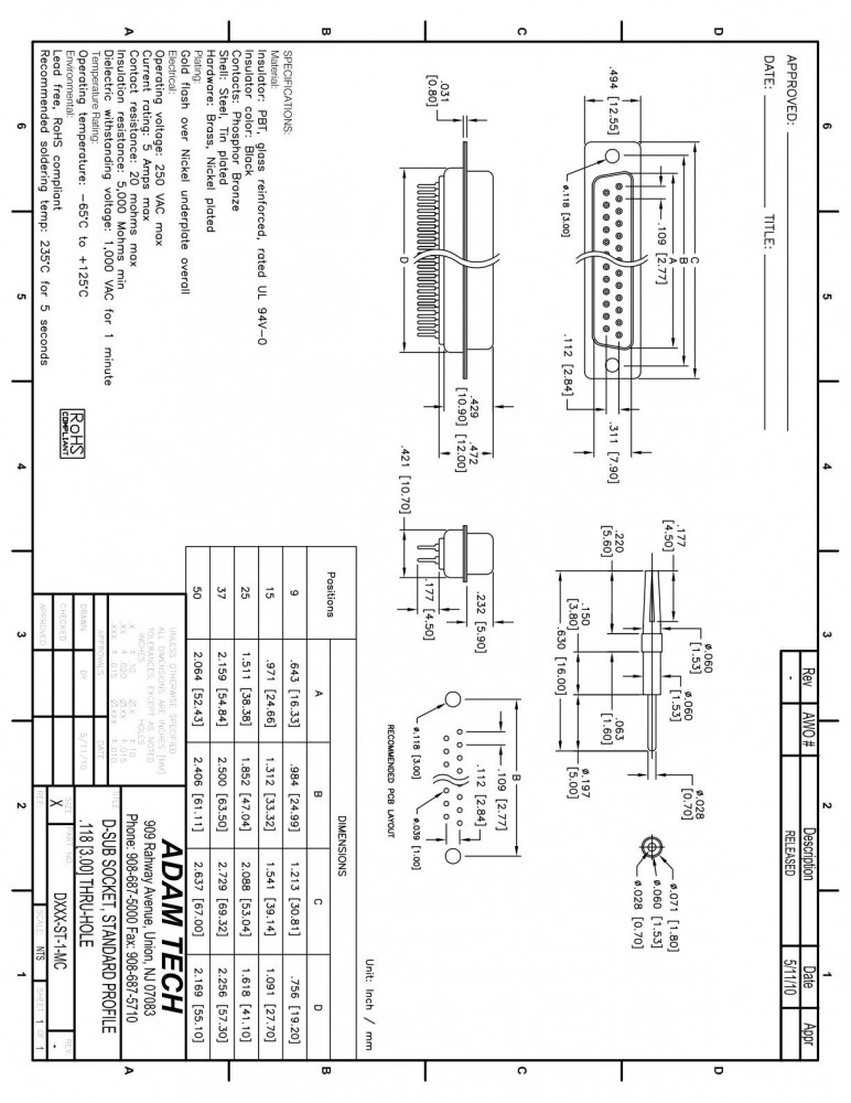 ADAM TECH DE09-ST-1-MC technical document
