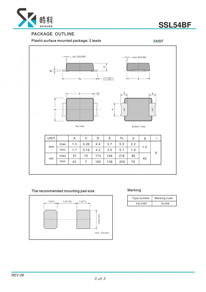 SSL54BF datasheet page 3