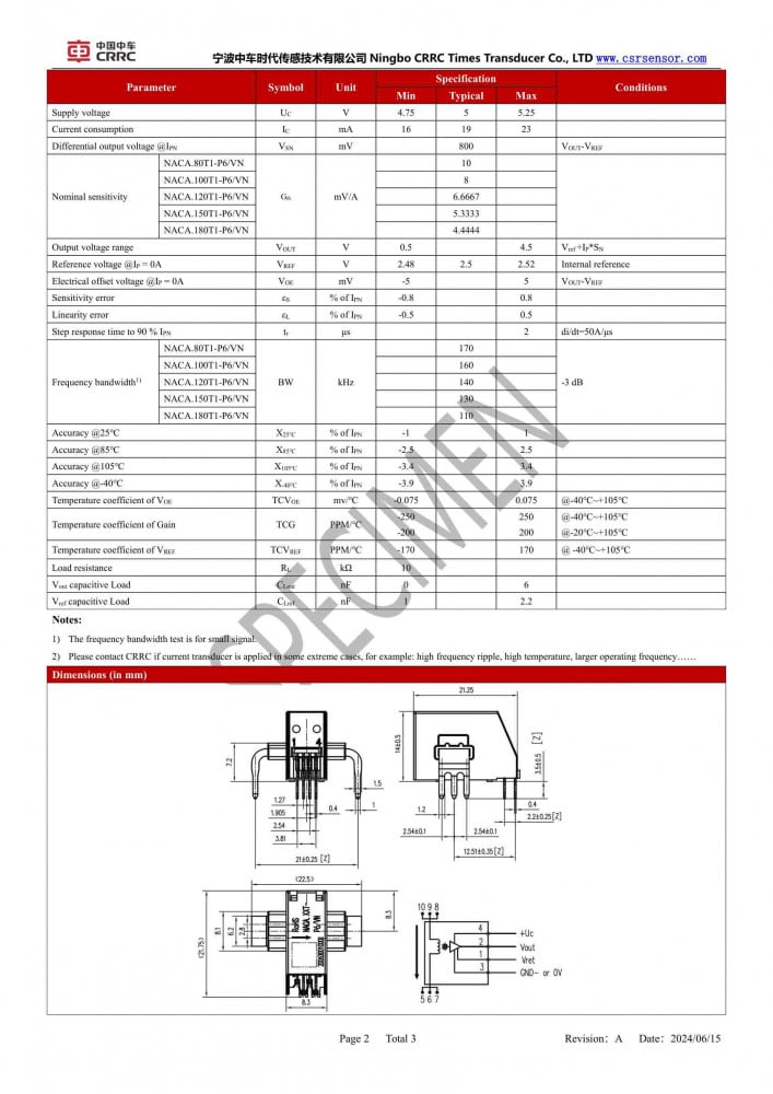 NACA.80T1-P6/VN datasheet page 2