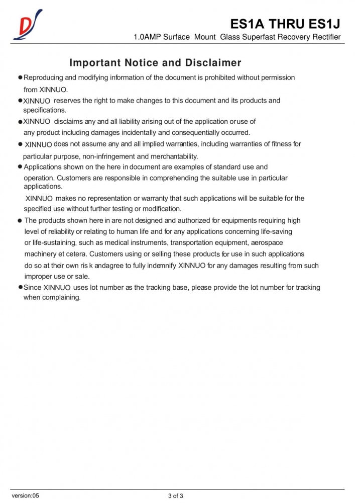 ES1G datasheet page 3